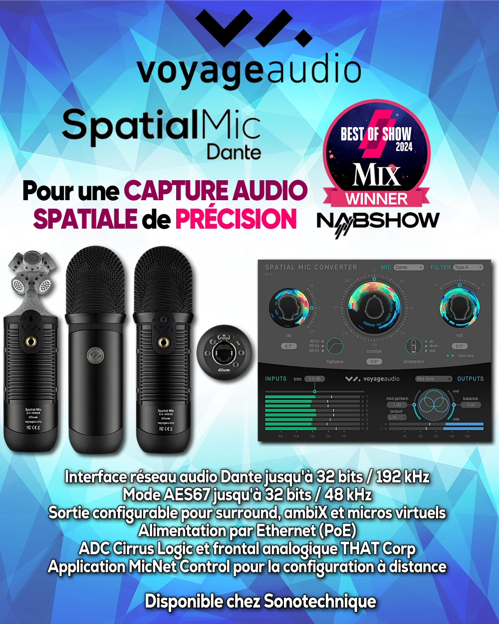Voyage Audio présente le Spatial Mic Dante